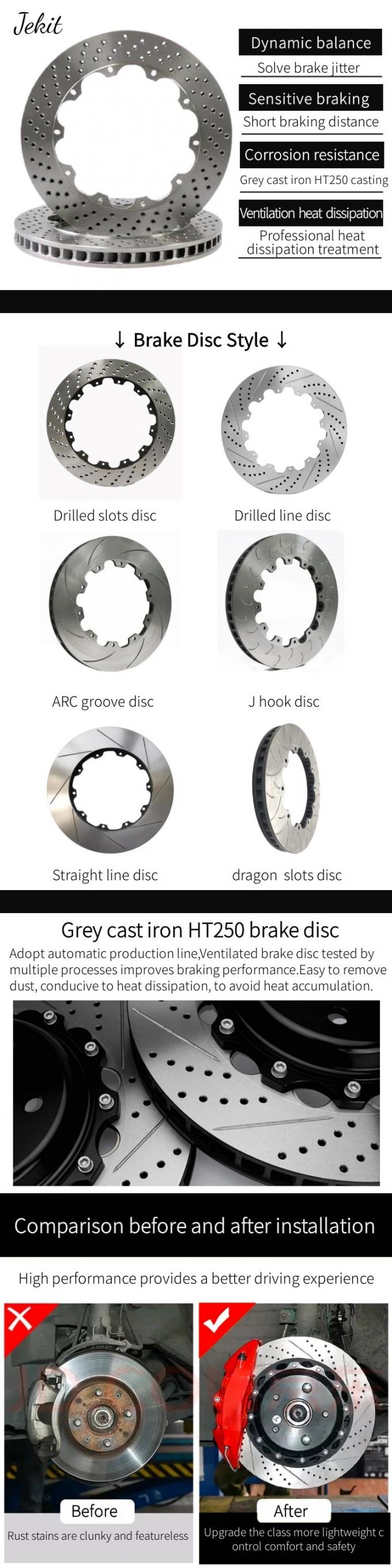Cp7040 Street Driving 6 Piston Brake Caliper DISC Rotor Center 355x32mm